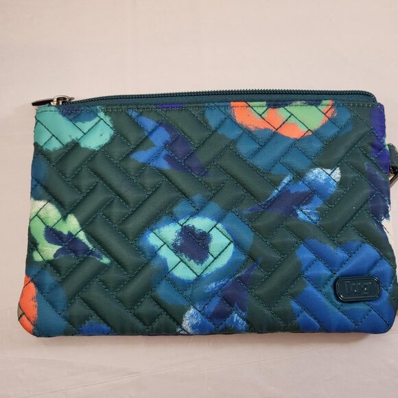 lug | Bags | Lug Peekaboo Wristlet Wallet Bluegreen With Abstract ...